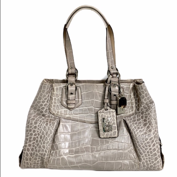 Coach | Bags | Coach Leather Croc Embossed Carryall Purse | Poshmark